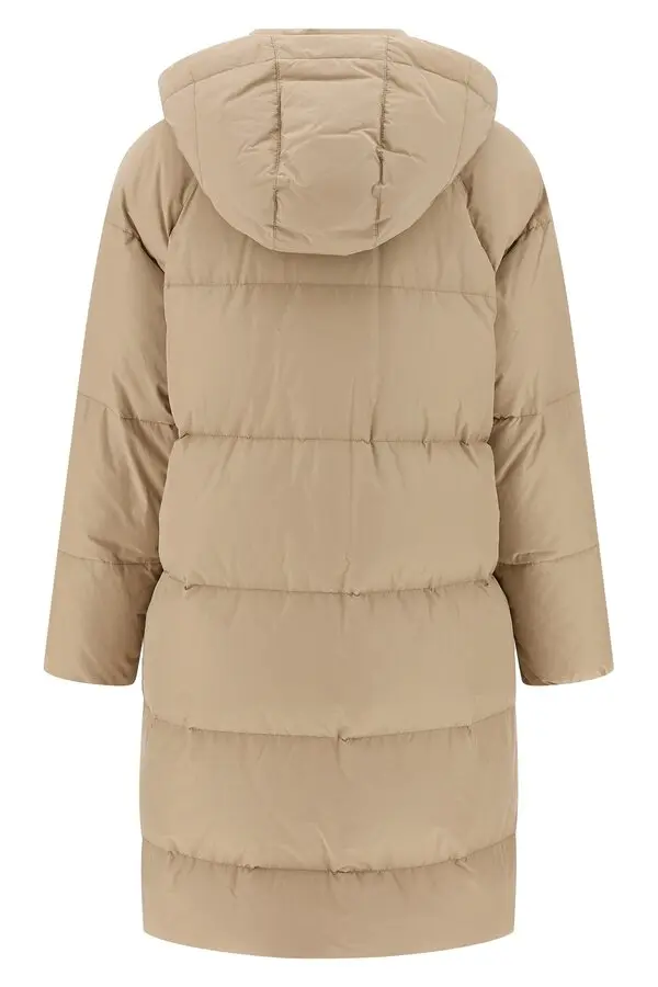 Brunello Cucinelli Zipped Hooded Quilted Coat