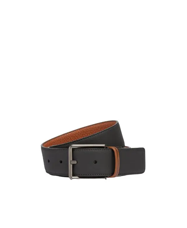 Zegna Reversible Buckle Belt - Black