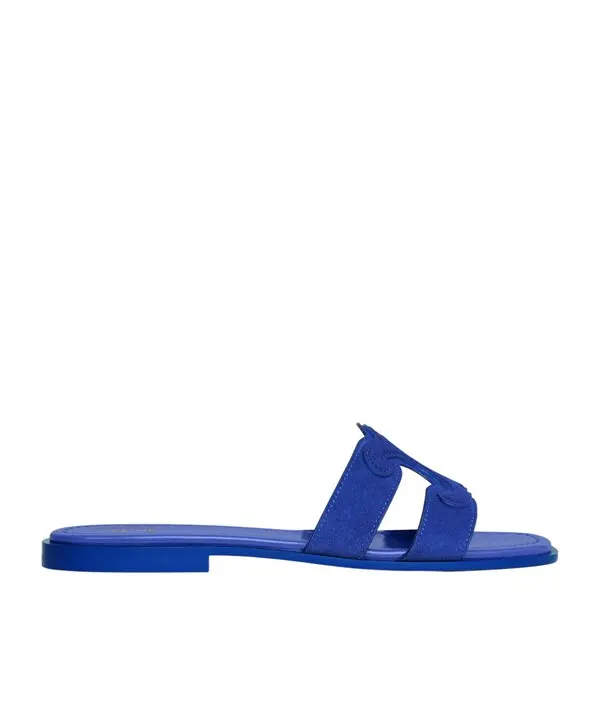 Celine Marina Triomphe Mule In Suede Calfskin