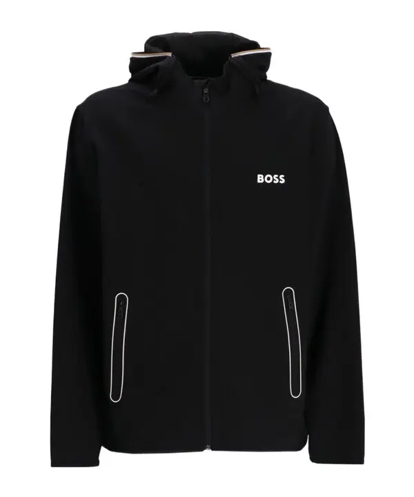 Hugo Boss Logo-printed Zipped Hoodie