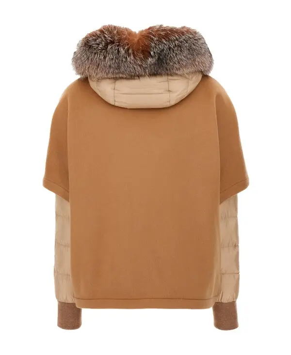 MOORER Zip-up Hooded Coat With Removable Inserts