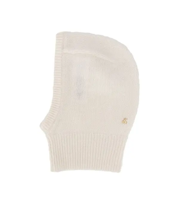 Bonpoint Cashmere Balaclava With Logo Embroidery