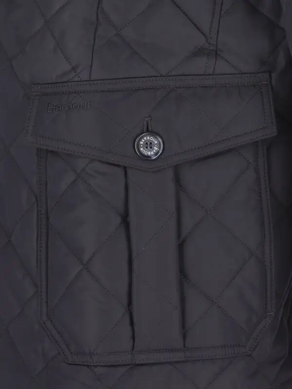 Barbour Quilted High Collar Jacket - Black