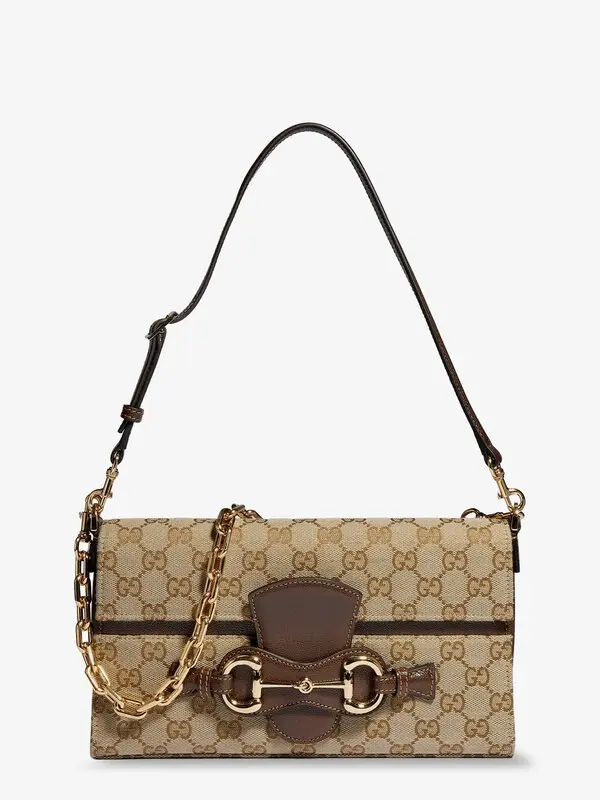 Gucci Ristretto Gg Fabric Shoulder Bag - Brown