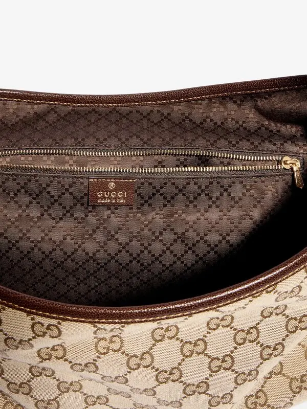 Gucci Jackie Flap Gg Canvas Shouder Bag