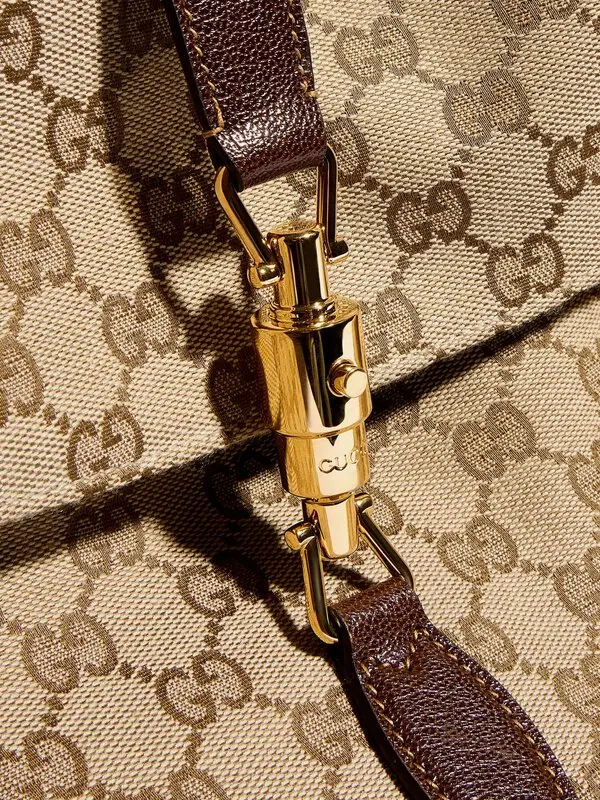 Gucci Jackie Flap Gg Canvas Shouder Bag