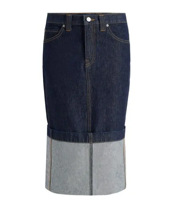 Khaite Kilian Denim Skirt