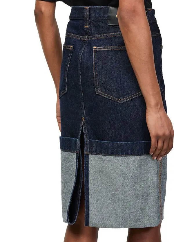 Khaite Kilian Denim Skirt