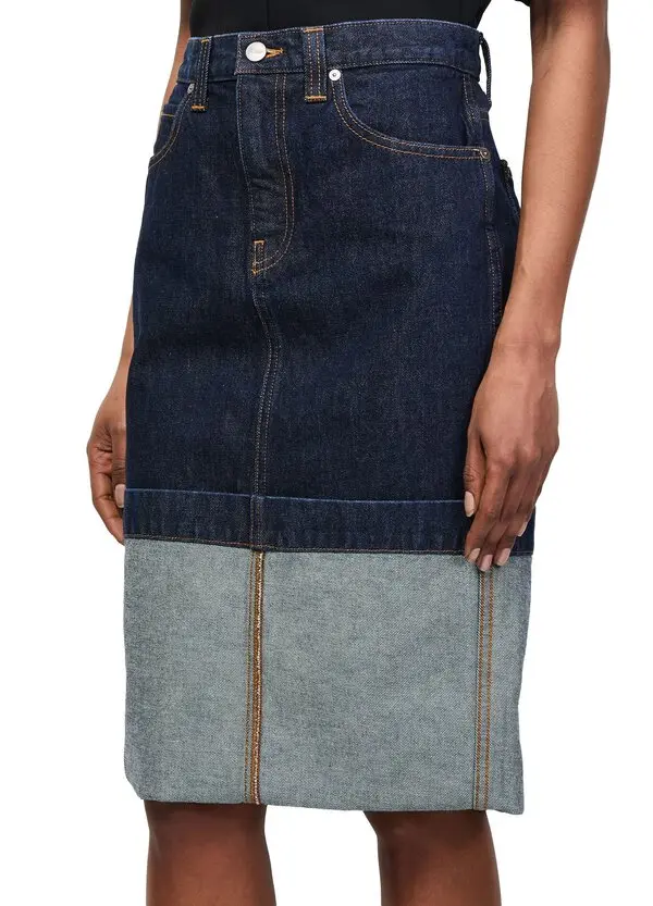 Khaite Kilian Denim Skirt