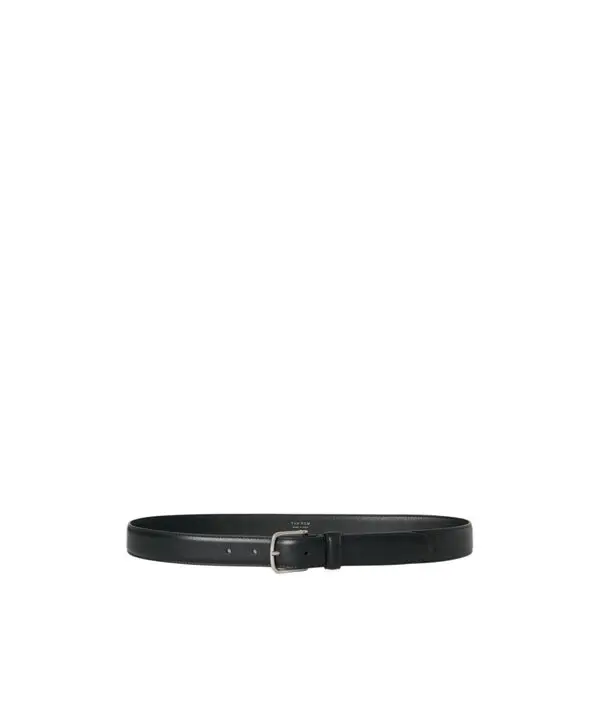 THE ROW Slim Leather Belt - Black