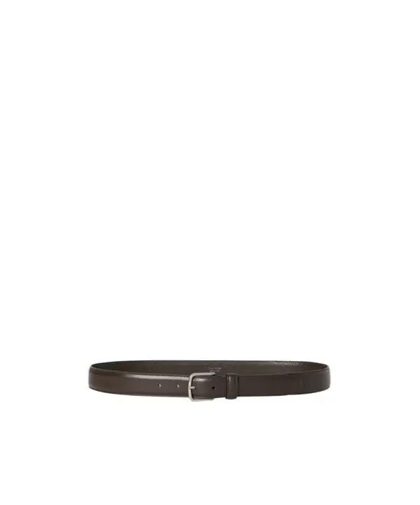 THE ROW Slim Leather Belt - Dark Brown