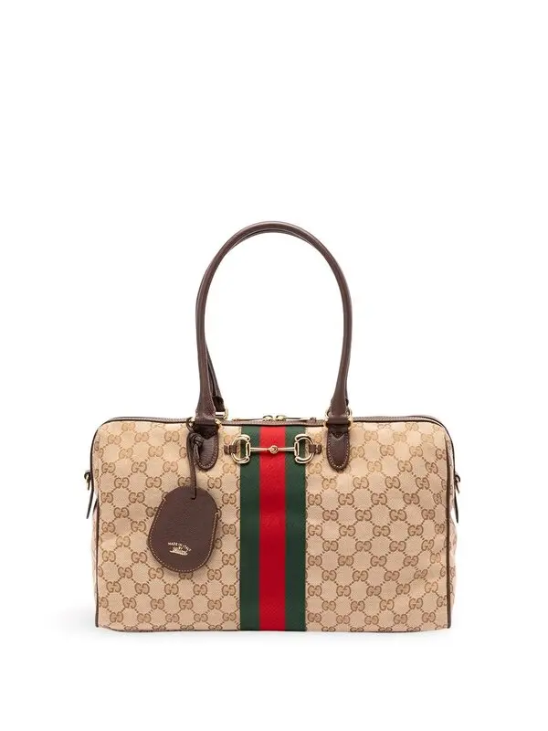 Gucci Horsebit Web`boston Bag - Multicolor