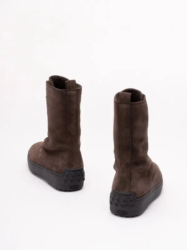 TOD'S Winter Gommino Ankle Boots In Suede