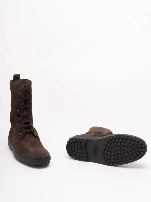 TOD'S Winter Gommino Ankle Boots In Suede