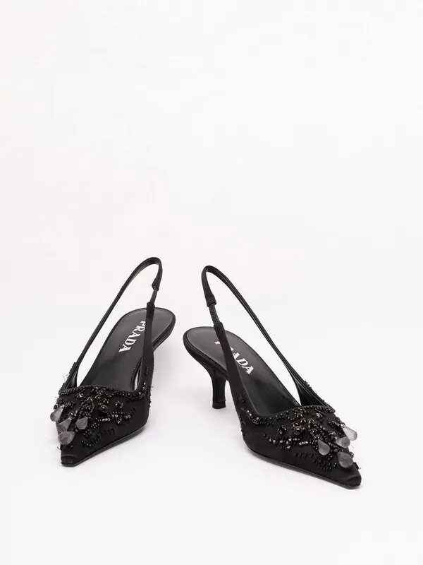 Prada Raso Slingback Pumps - Multicolor