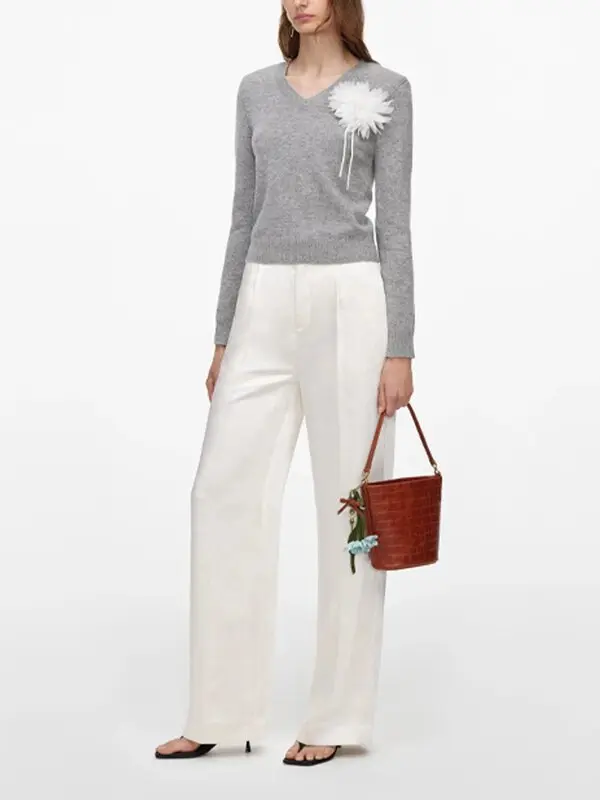 SELF-PORTRAIT Flower Wool Jumper