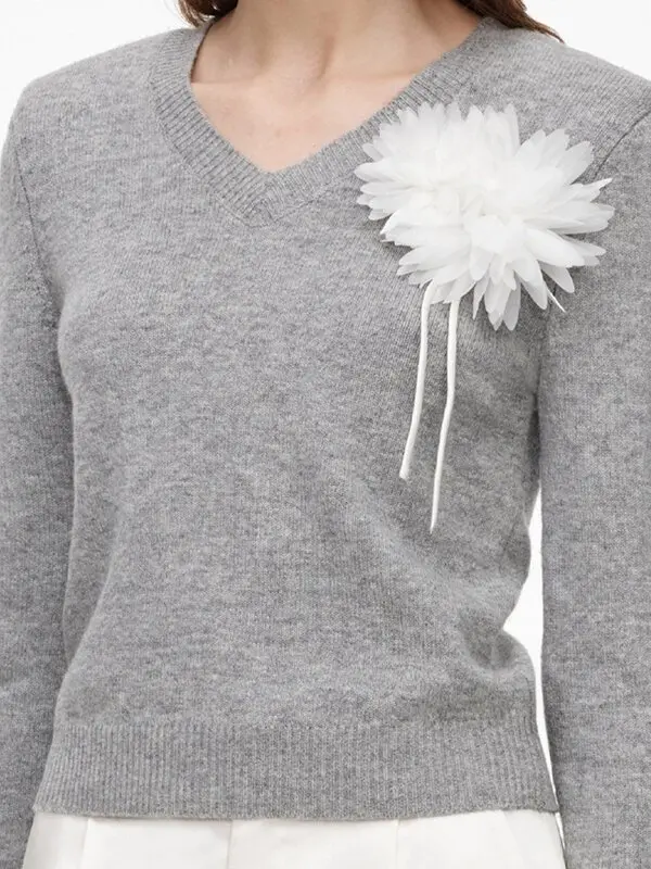 SELF-PORTRAIT Flower Wool Jumper