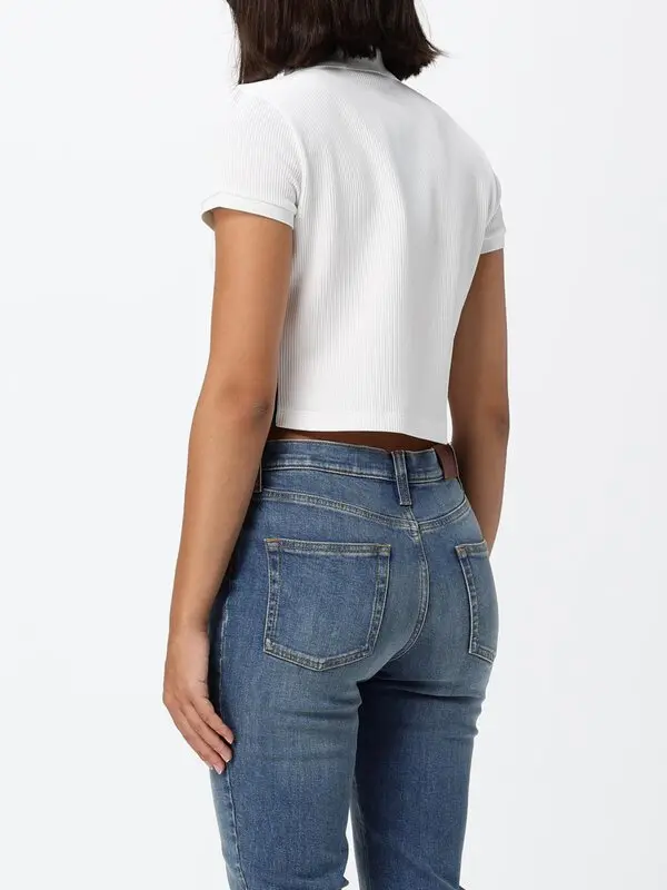 Gucci Ribbed Cropped Polo Shirt