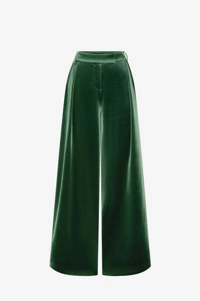 LEO LIN Velvet Wide Leg Pants