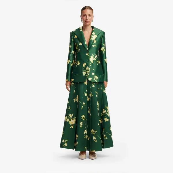 LEO LIN Brynn Blazer - Forest Print