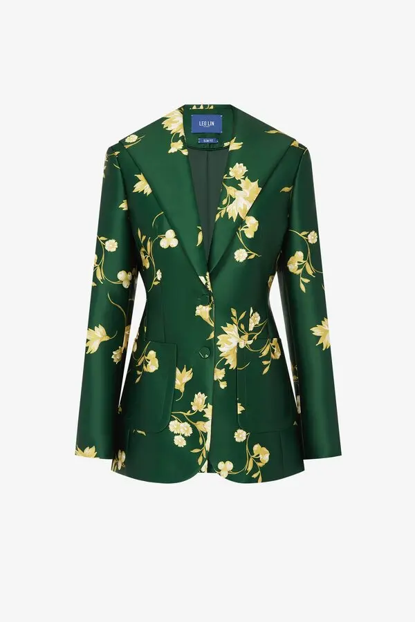 LEO LIN Brynn Blazer - Forest Print