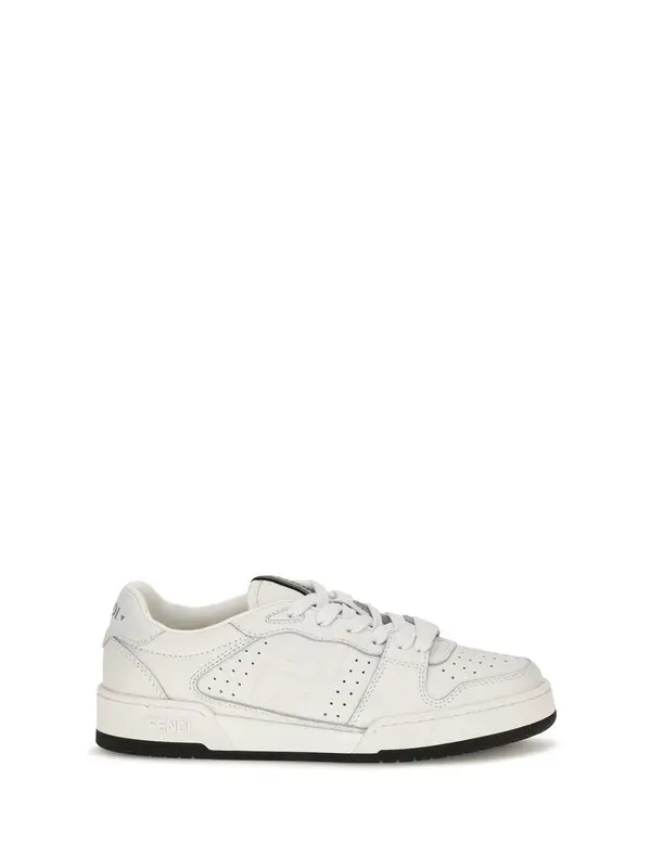 Fendi Match Canvas And Suede Sneakers