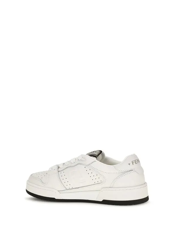 Fendi Match Canvas And Suede Sneakers