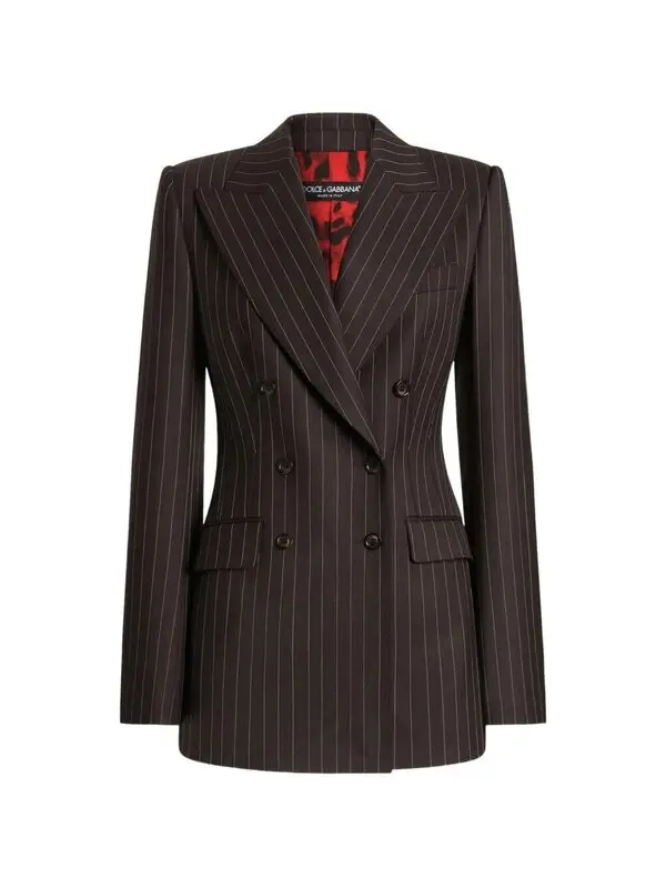 Dolce & Gabbana Double-breasted Pinstripe Turlingon Blazer