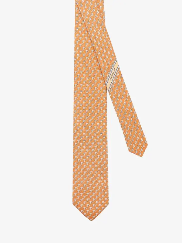 FERRAGAMO Sik Tie With Owl Print