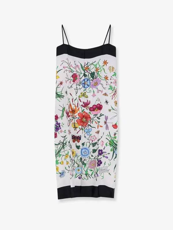 Gucci Primavera Dress With Flora Print - Multicolor