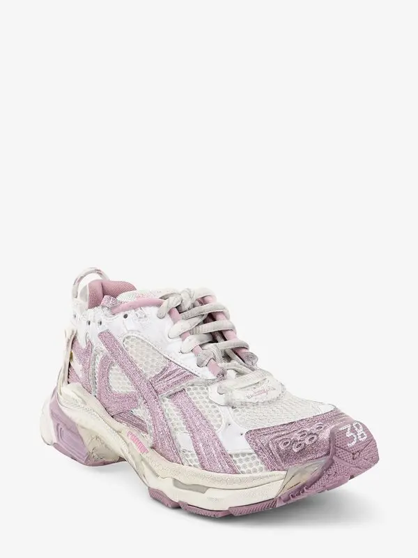 Balenciaga Runner Mesh Sneakers With Glitter Inserts
