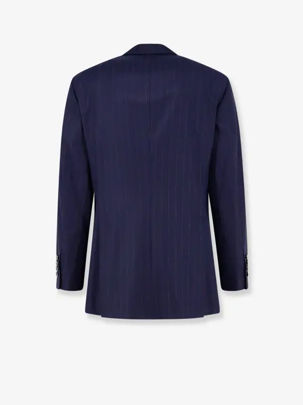 Brunello Cucinelli Virgin Wool Suit With Pinstripe Pattern - Multicolor