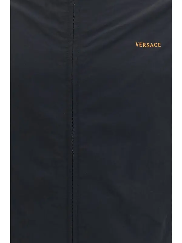 Versace Nylon Blouson Jacket With Embroidered Logo
