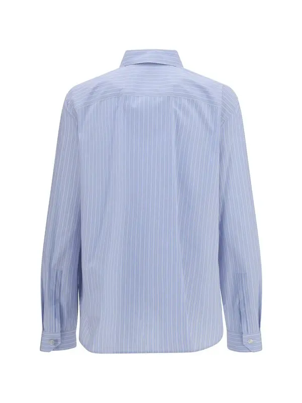 Saint Laurent Cassandre Striped Poplin Shirt