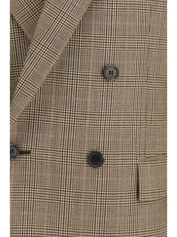 Saint Laurent Prince Of Wales Houndstooth Wool Blazer
