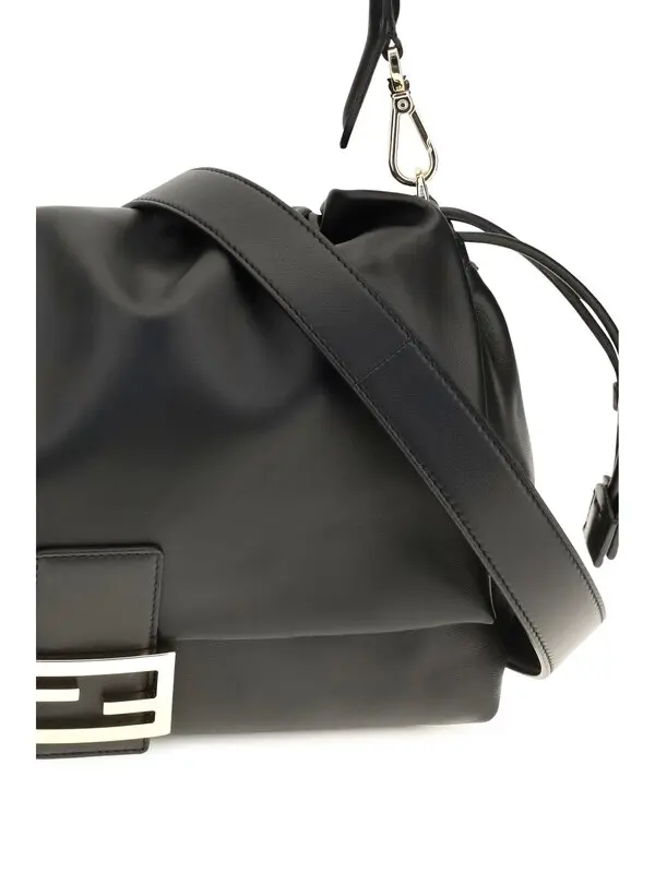 Fendi Baguette Soft Nappa Leather Shoulder Bag - Black