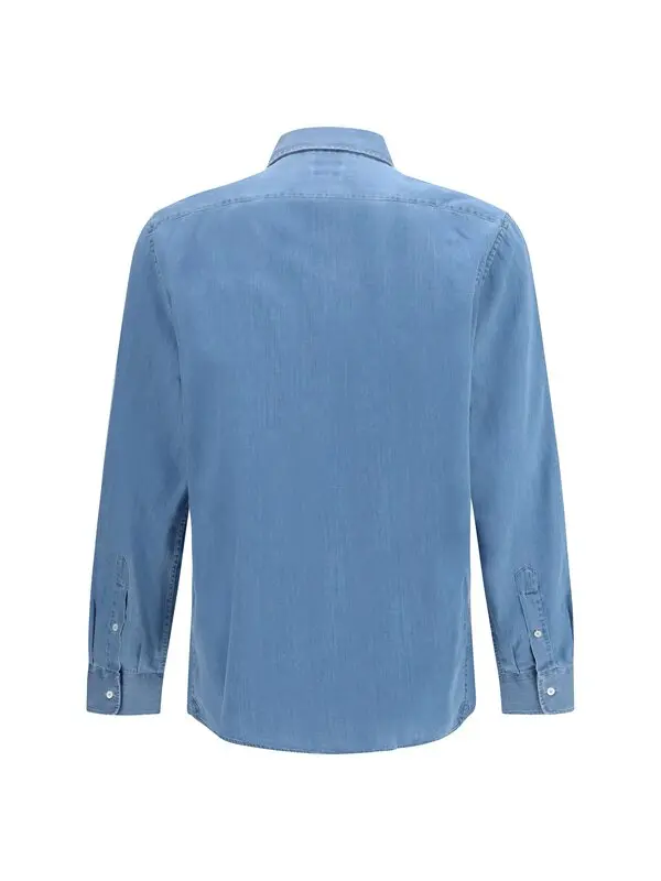 Brunello Cucinelli Cotton Denim Shirt - Blue