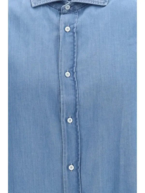 Brunello Cucinelli Cotton Denim Shirt - Blue