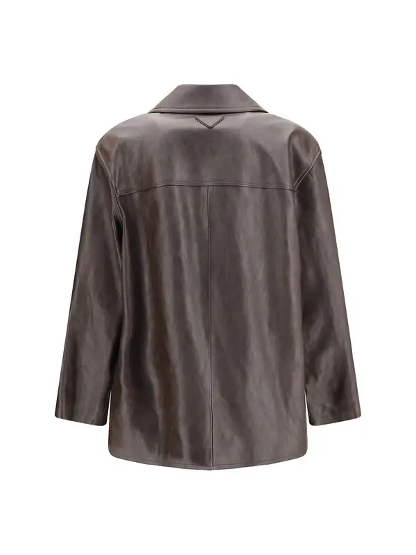 Prada Leather Caban Jacket