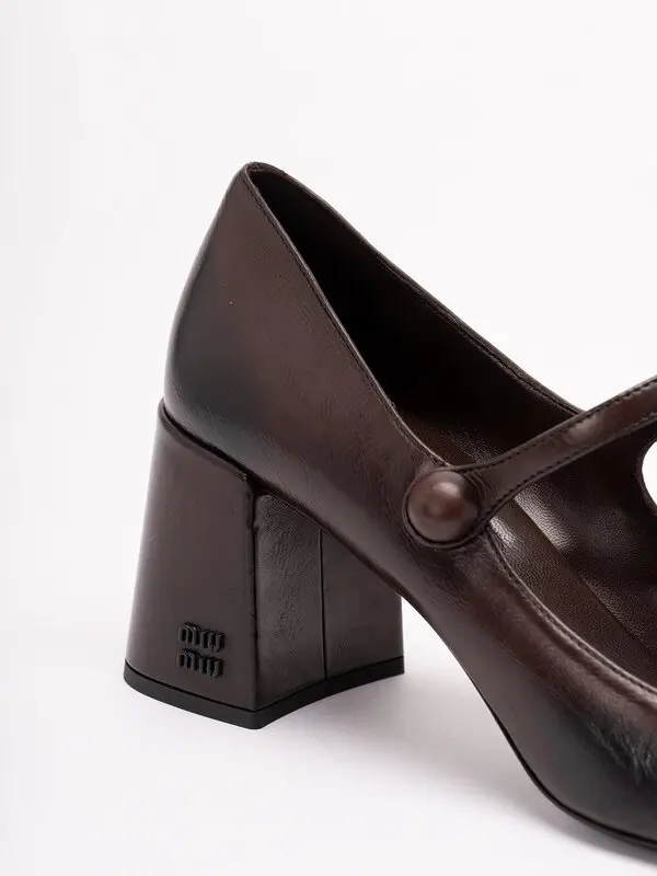Miu Miu Leather Bicolor Mary Jane Pumps - Multicolor