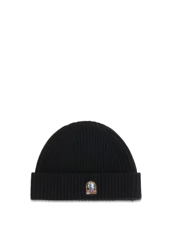 PARAJUMPERS Beanie In Ribbed Knit With Logo