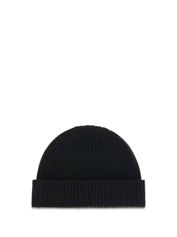 PARAJUMPERS Beanie In Ribbed Knit With Logo