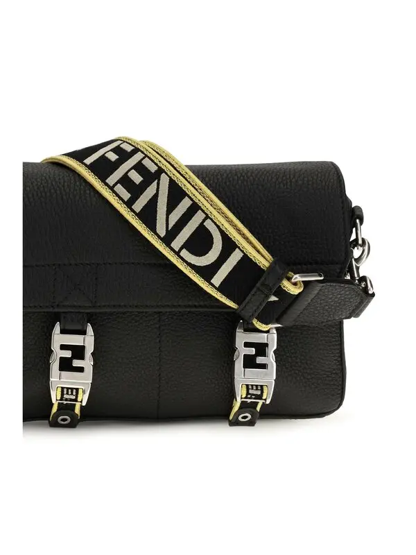 Fendi Flow Romano Leather Crossbody Bag