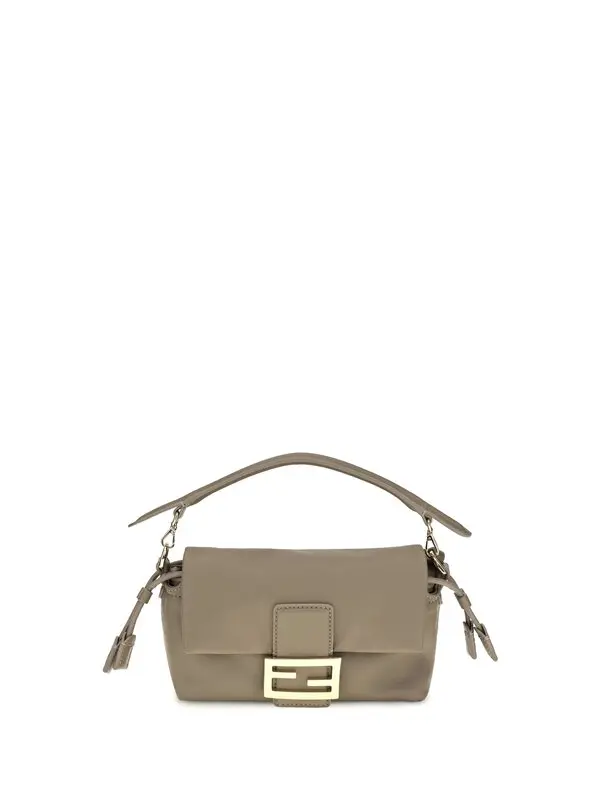 Fendi Small Baguette Soft Nappa Leather Handbag - Cream