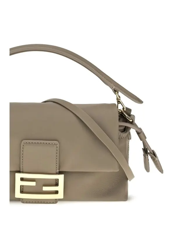 Fendi Small Baguette Soft Nappa Leather Handbag - Cream