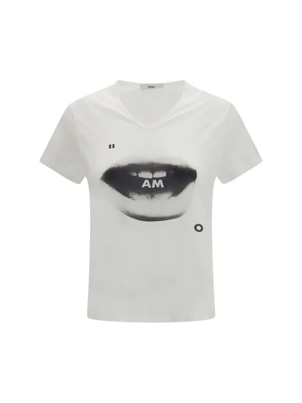 Fendi Ti Amo Print Jersey T-shirt - White