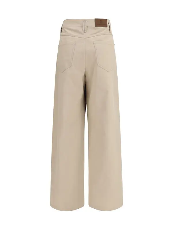 Brunello Cucinelli Cotton Loose Wrap Pants With Monili