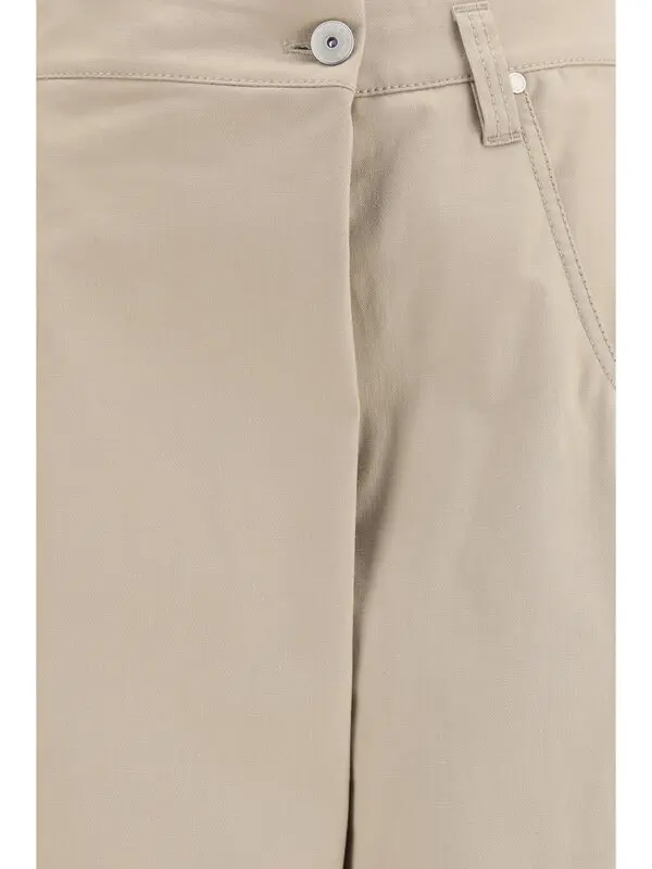 Brunello Cucinelli Cotton Loose Wrap Pants With Monili