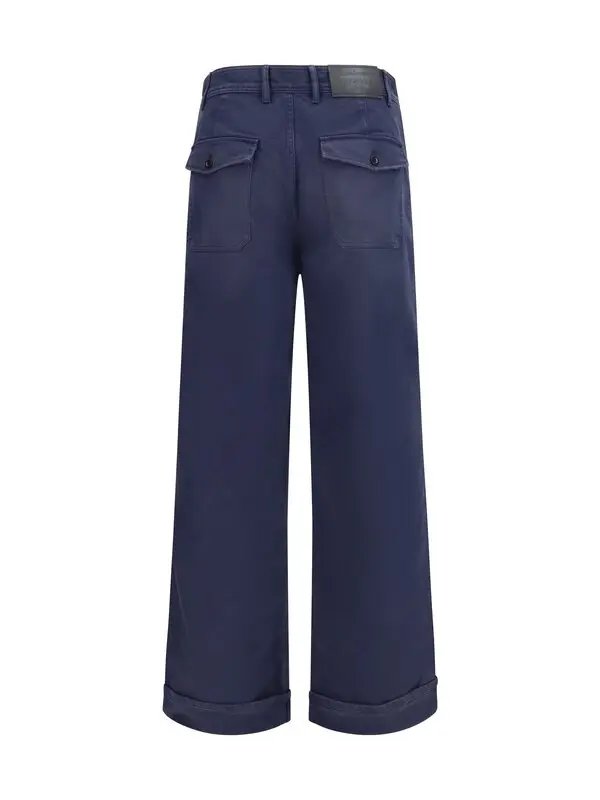 Acne Studios Organic Cotton Twill Wide-leg Pants