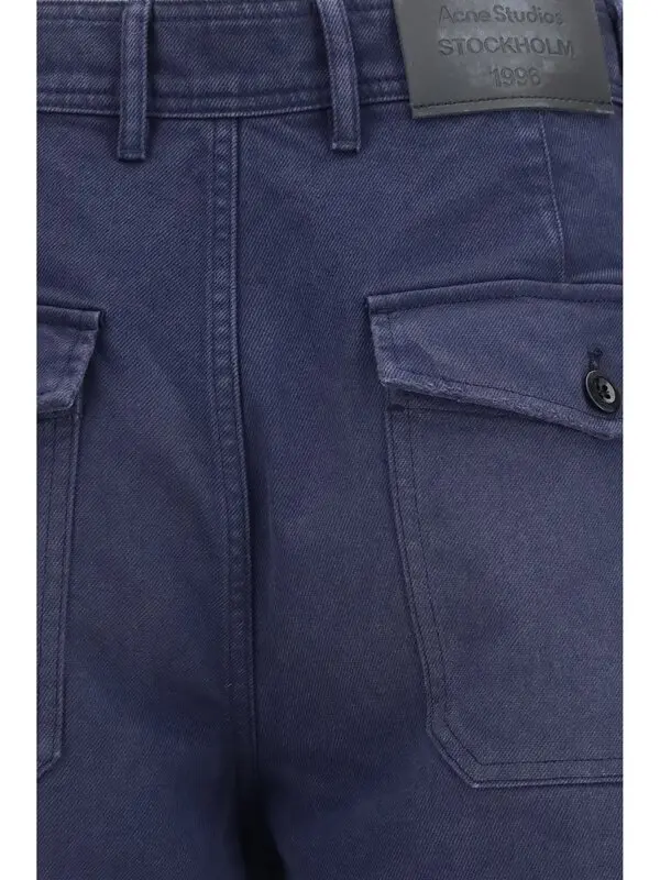 Acne Studios Organic Cotton Twill Wide-leg Pants